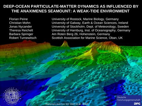 Pdf Deep Ocean Particulate Matter Dynamics As Influenced By The Anaximenes Seamount