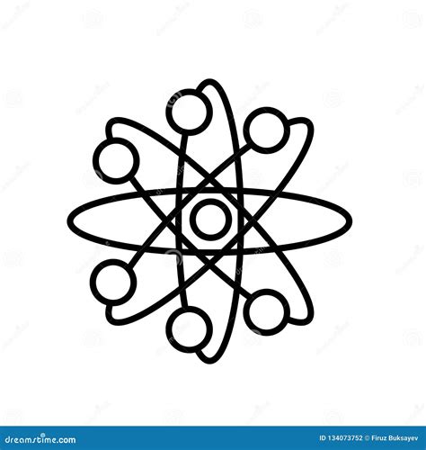 Atom Icon Vector Isolated On White Background Atom Sign Sign And