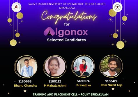 Training And Placements Cell Iiit Rgukt Sklm On Linkedin We Are Elated