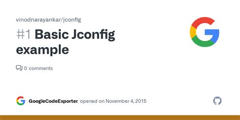 Basic Jconfig Example Issue Vinodnarayankar Jconfig GitHub