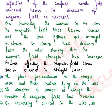 Electromagnetism Chapter Important Notes Class10 Icse