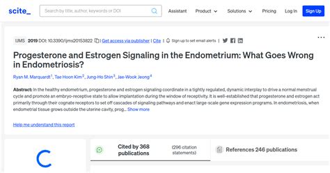 Progesterone And Estrogen Signaling In The Endometrium What Goes Wrong In Endometriosis
