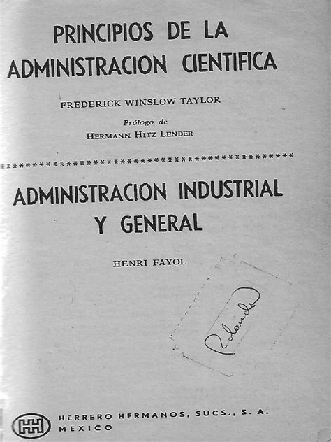 Libro Frederick Taylor Principios De La Act Pdf Pdf
