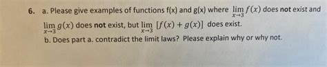 Solved 6 A Please Give Examples Of Functions F X And G X Chegg Com