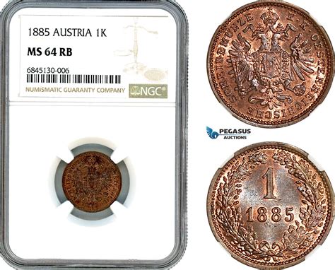 Austria Kreuzer NGC MS RB MA Shops