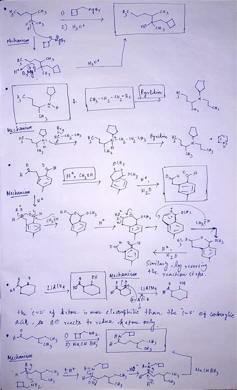 [Solved] Fill in the blanks in the following reactions . Draw a... | Course Hero