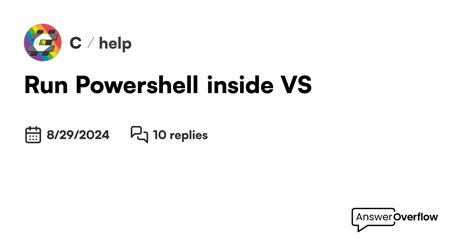 run powershell inside vs c