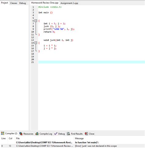 Solved Homework Review One Cpp Project Classes Debug Chegg
