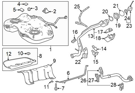 Diagram Fuel System Fuel Tank For Your Toyota Camry