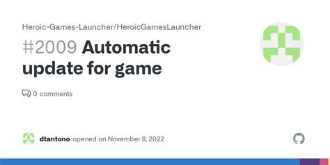 Automatic Update For Game · Issue 2009 · Heroic Games Launcher