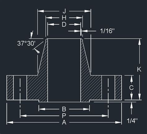 Asme Class 150 Weld Neck Flange Dimensions Class 150 Wnrf 42 Off