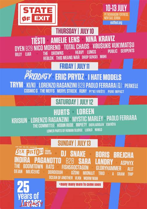 Exit Festival 10 13 July 2025 Petrovaradin Fortress Novi Sad Rs