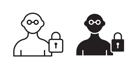 정보 보안 분석가 솔리드 및 윤곽선 스타일의 벡터 아이콘 그래픽 사용자 인터페이스에 대한 스톡 벡터 아트 및 기타 이미지 그래픽 사용자 인터페이스 날씬한 남자