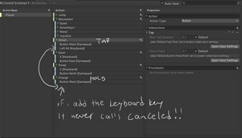 input actions not working when adding two keys on binding unity