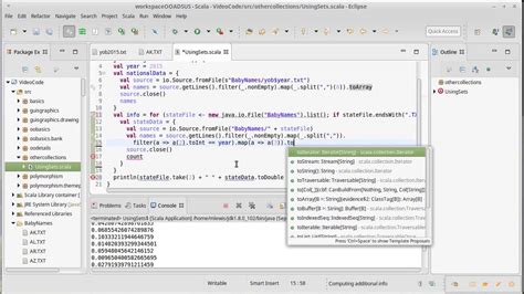 using sets 2 in scala youtube