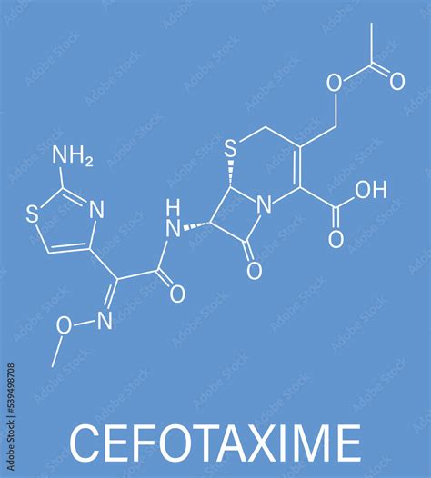 Cefotaxime Antibiotic Drug Molecule Cephalosporin Third Generation