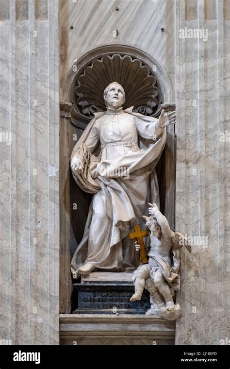 Rome Italy May 27 2018 Founder Statue Of St Camillus De Lellis By