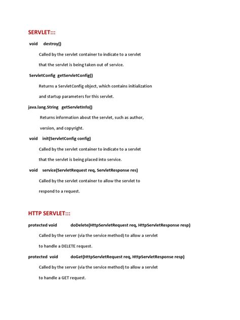 Servlet Java Langstring Getservletinfo Pdf Java Servlet