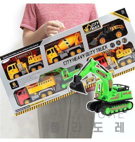 어린이 중장비 자동차 장난감 세트 포크레인 불도저 티몬