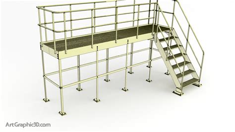 Industrial Crossover Ladder 3d Models Download