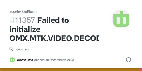 Failed To Initialize Omxmtkcure · Issue 11357