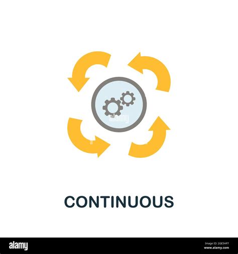 Continuous Icon Flat Sign Element From Data Analytics Collection