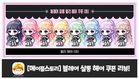 메이플스토리 블레어 살롱 헤어 쿠폰 리뷰 23723 ~ 23913 네이버 블로그