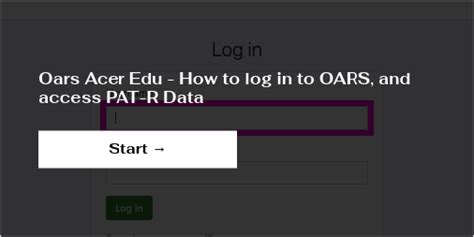 Oars Acer Edu How To Log In To Oars And Access Pat R Data