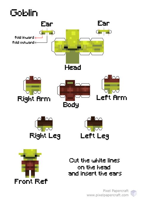 Goblins Iter Rpg Pixel Papercraft