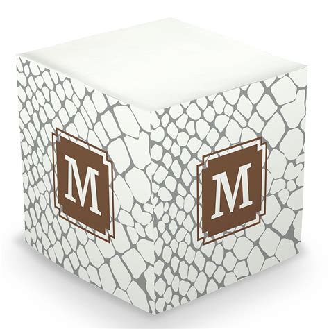 Snakeskin Personalized Sticky Memo Cube Current Catalog