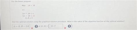 Solved For The Linear Program Max S T 2a 3b 1a 2b ≤ 4
