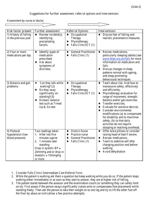 Falls Risk Assessment Tool Template For Older People Download Printable