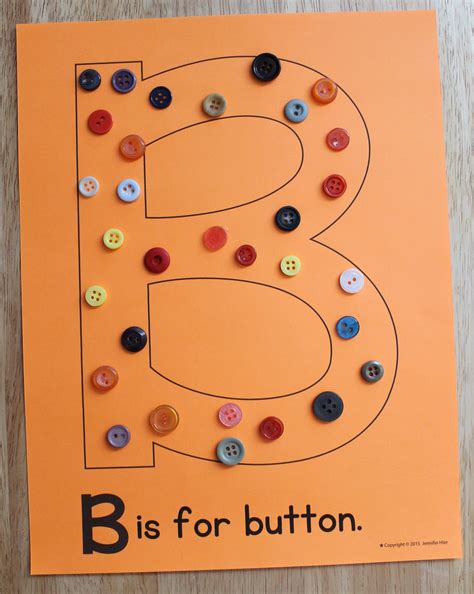 B Is For Button Editable Abc Pages For Your Letter Of The Week