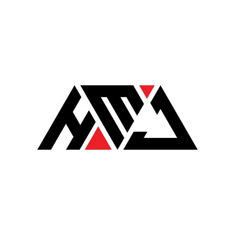 Hmj Triangle Letter Logo Design With Triangle Shape Hmj Triangle Logo