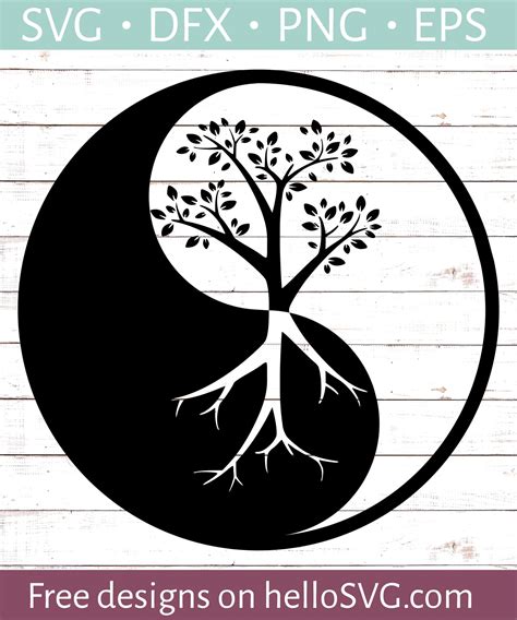 Ying Yang Tree Of Life Clip Art