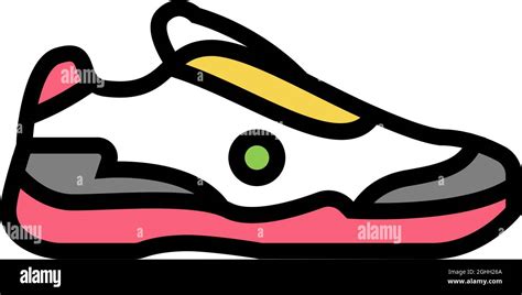 Men Tennis Shoe Color Icon Vector Illustration Stock Vector Image And Art