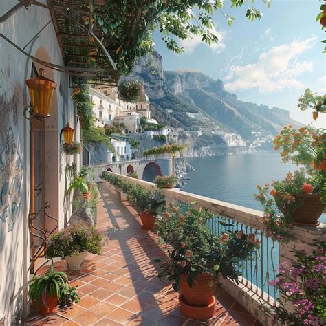 Positano Amalfi Coast Italy Premium AI Generated Image