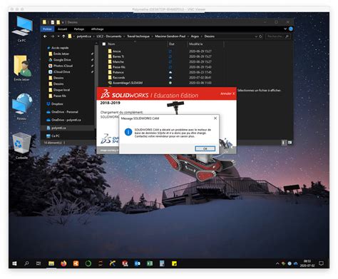 Problème Avec Le Moteur De Base De Données Sqlite Et Solidworks Cam
