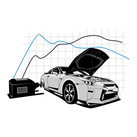 Dyno Tuning Performance Illustration Design Vector Illustration With