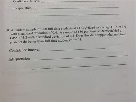 Solved Confidence Interval Interpretation A Random Chegg