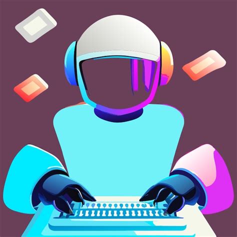 로이 터 일러스트를 입력할 수 있는 키보드로 여러 소셜 미디어 채팅에 응답하고 있습니다 프리미엄 벡터