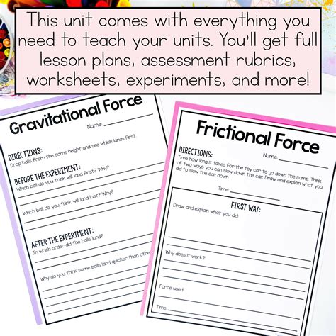 Grade 3 Forces And Motion Science Unit With Lesson Plans In English