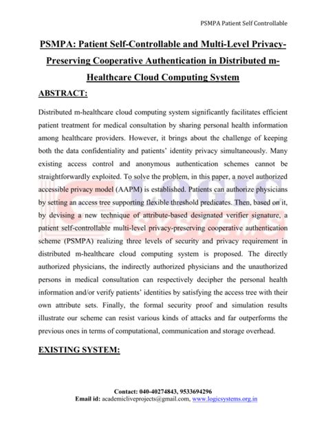 Psmpa Patient Self Controllable And Multi Level