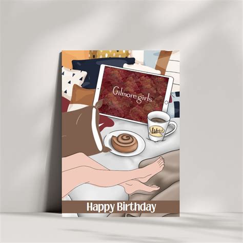 Happy Birthday Greetings Card Gilmore Girls Inspired Gilmore Girl