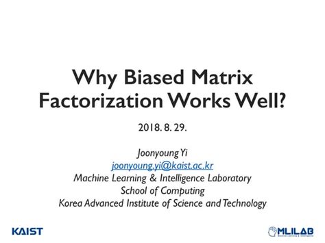 Why Biased Matrix Factorization Works Well Pdf