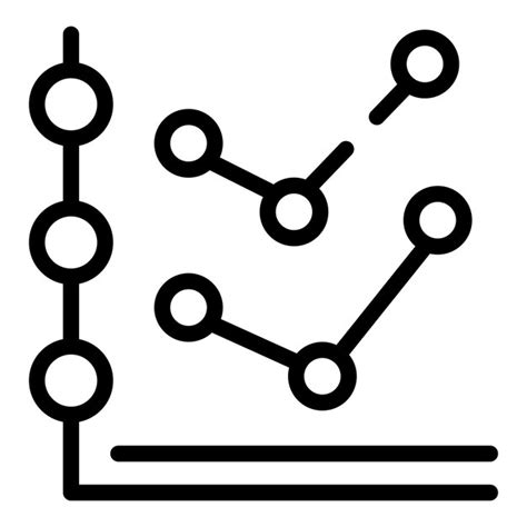 Premium Vector Financial Planning Point Graph Icon Outline Financial