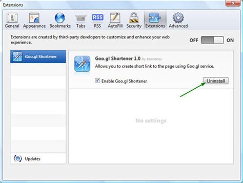 Uninstall Extensions From Apple Safari