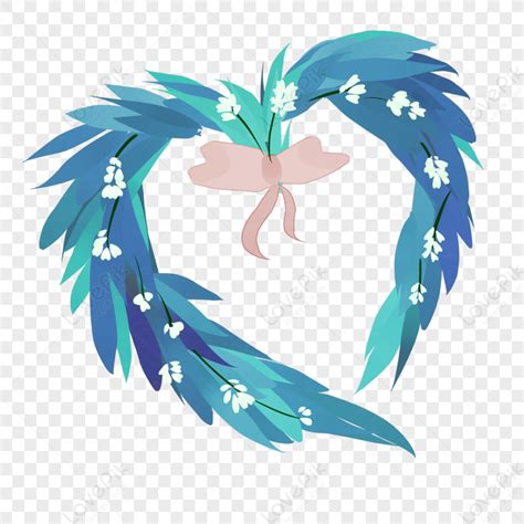 卡通心形花環插圖psd圖案素材免費下載，可愛卡通圖片，尺寸2000 × 2000px Lovepik