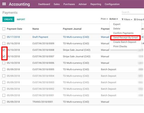 payments receipts by email · issue 24829 · odoo odoo · github