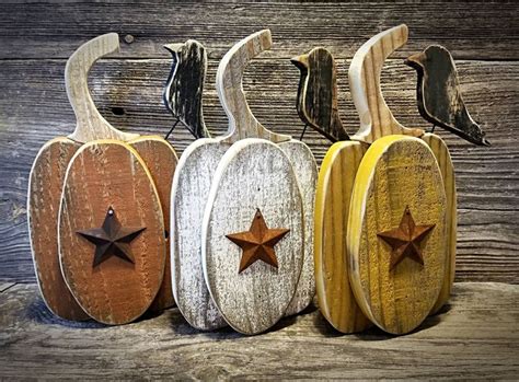Wooden Pumpkin Table Sitter Primitive Pumpkins Rustic Pumpkins Farmhouse Pumpkins Fall Decor